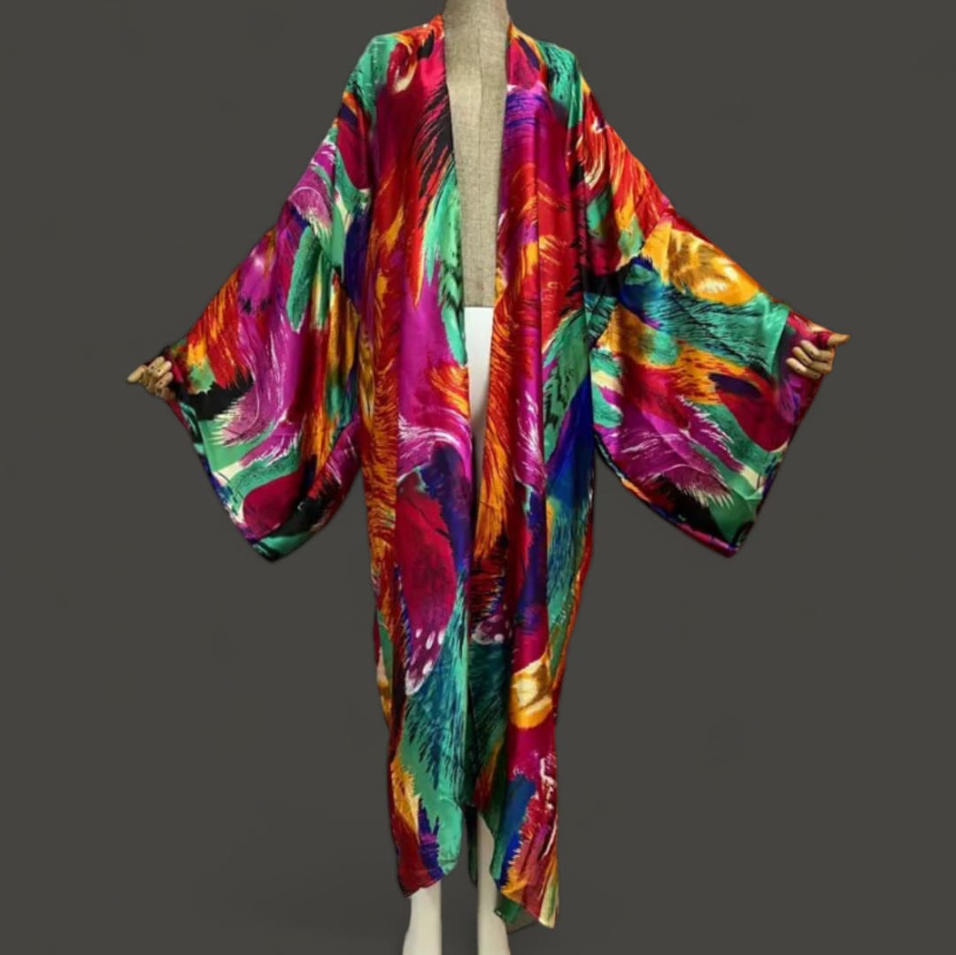 Butterfly Print Kimono Kimono Elegant Animal Print Cardigan Boho ...