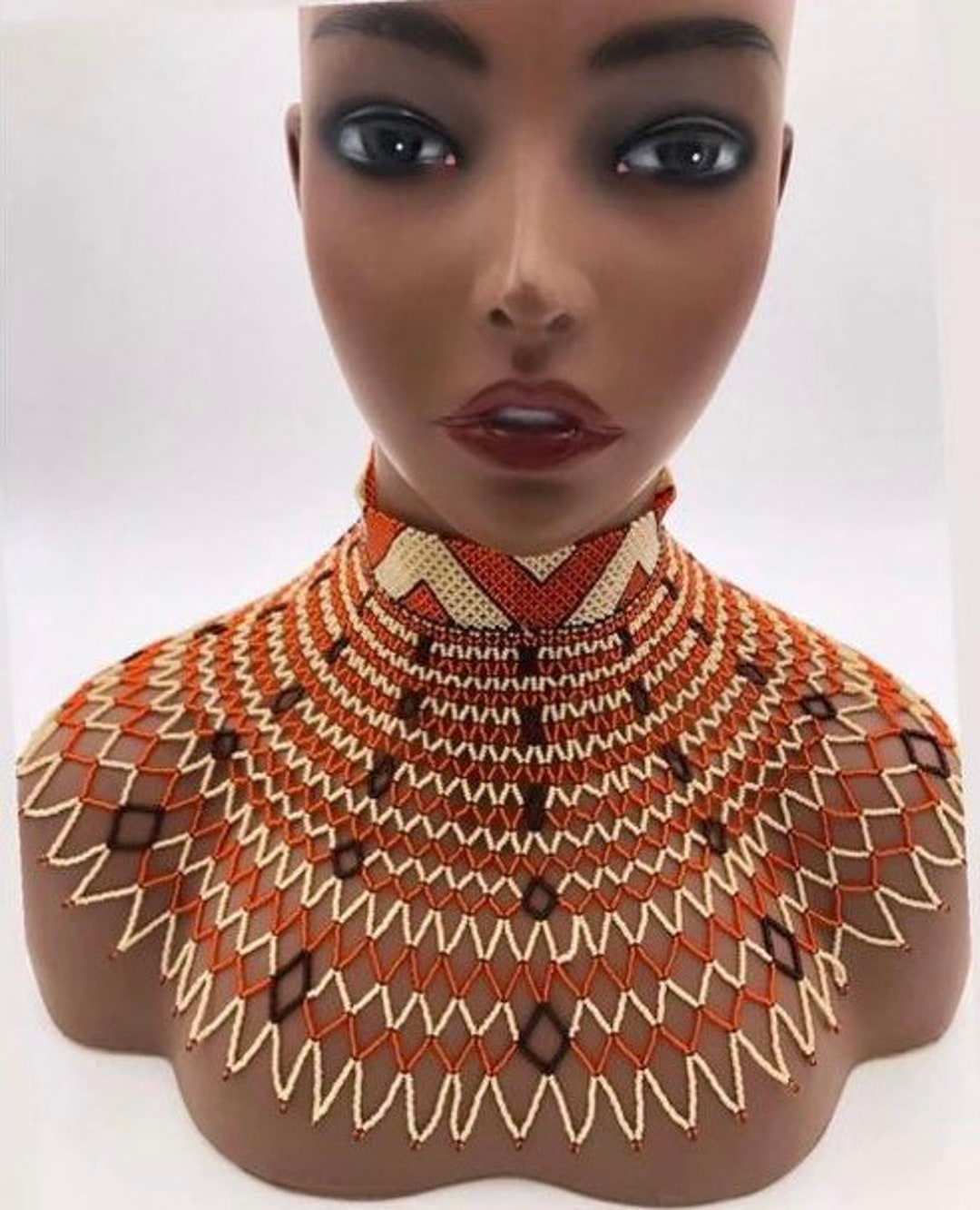 African Bib Necklace African Tribal Necklace Statement - Etsy