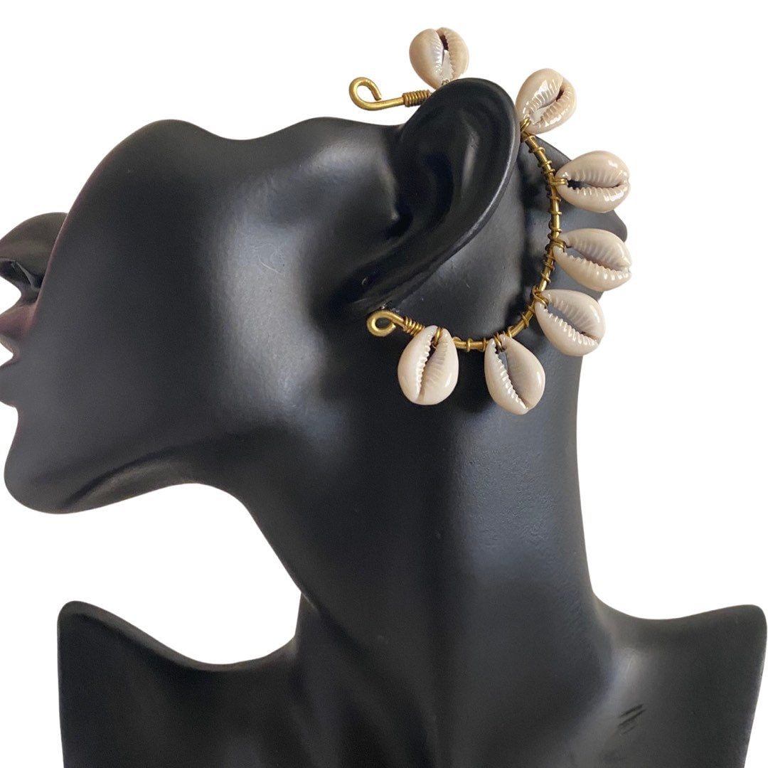 Ear Cuff Cowrie Shell Earring African Jewelry for Women - Etsy