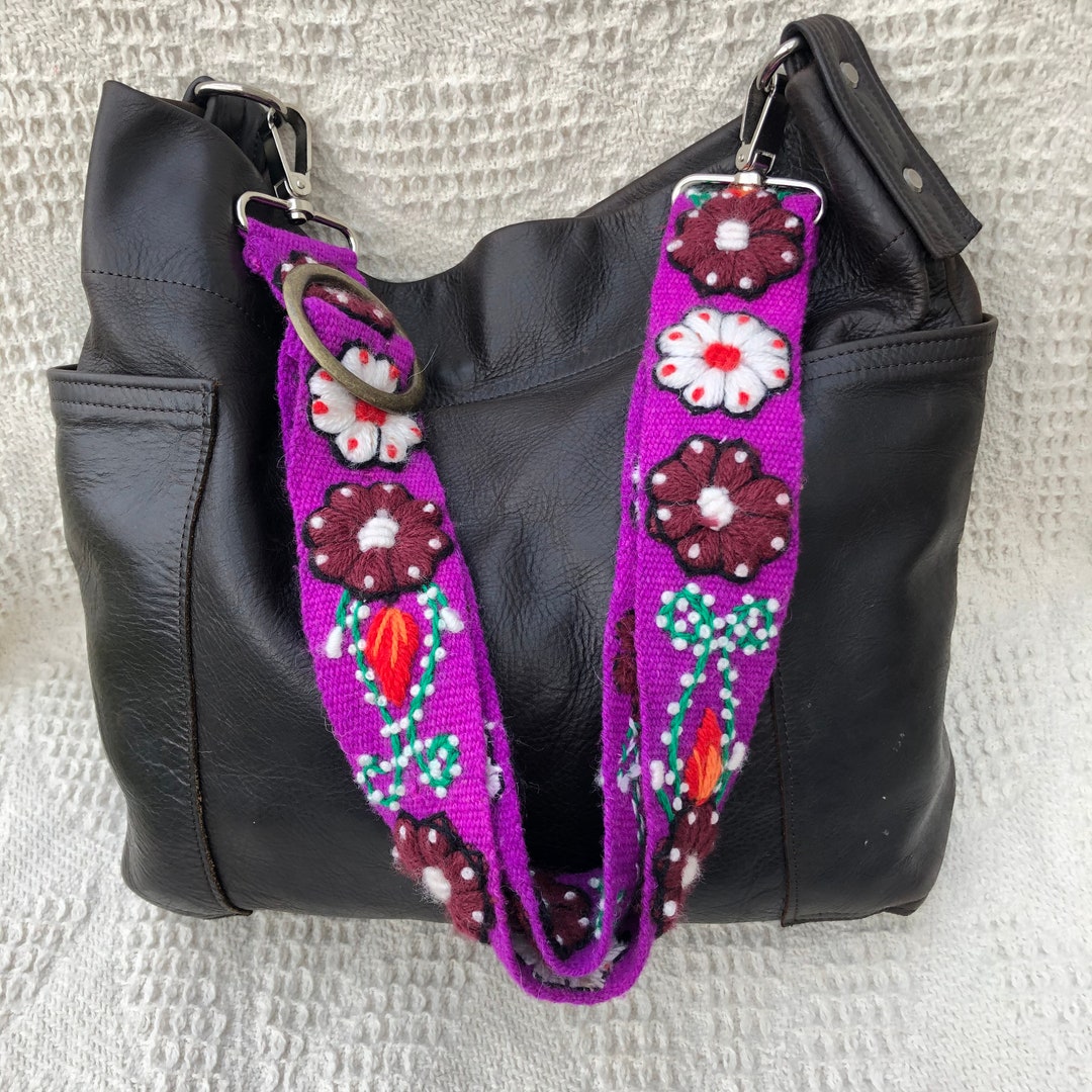 Hand Embroidered Peruvian Wool Strap - Etsy
