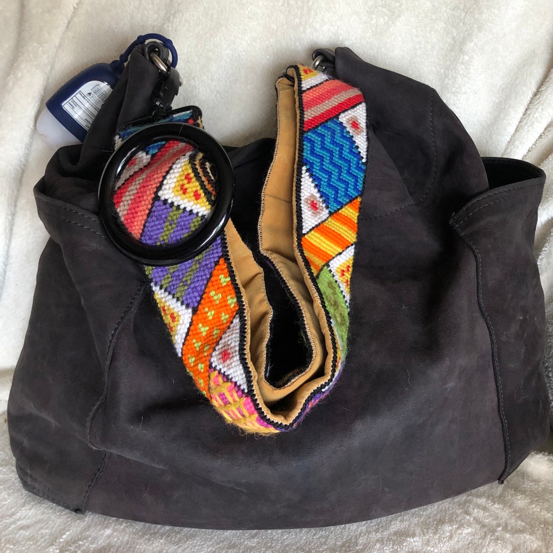 Hand Embroidered Wool and Velvet Strap - Etsy