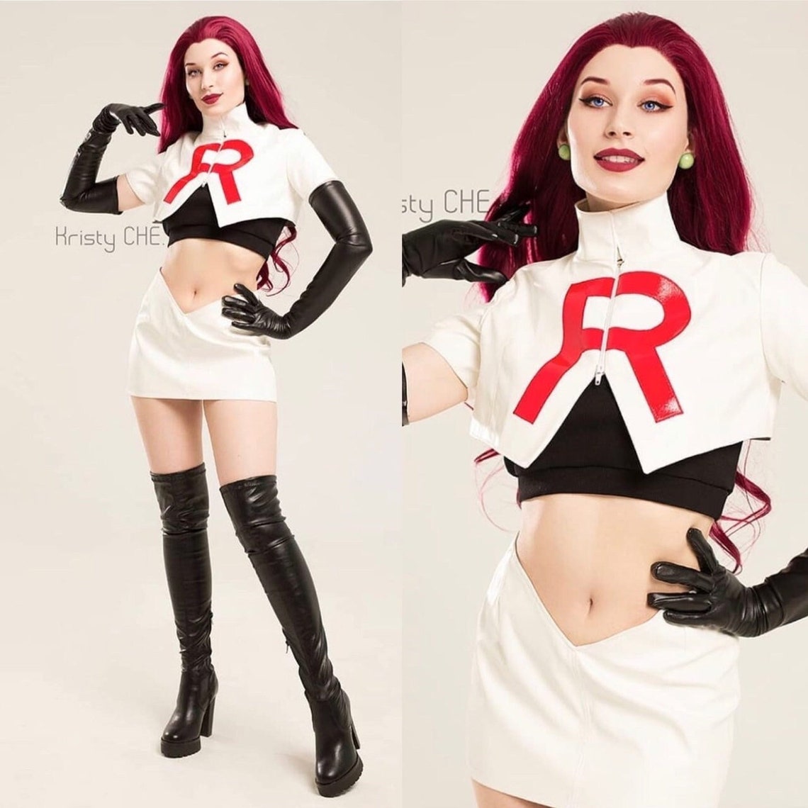 Jessie Team Rocket halloween costume cosplay set free shipping | Etsy