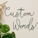 Custom Words Wire Art Wall Sign, Personalized Wire Art, Besqoke Wire ...