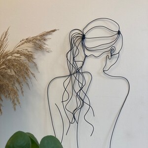 Wire Art Wall Hanging Woman Sculpture , Woman Metal Wall Art, Metal ...