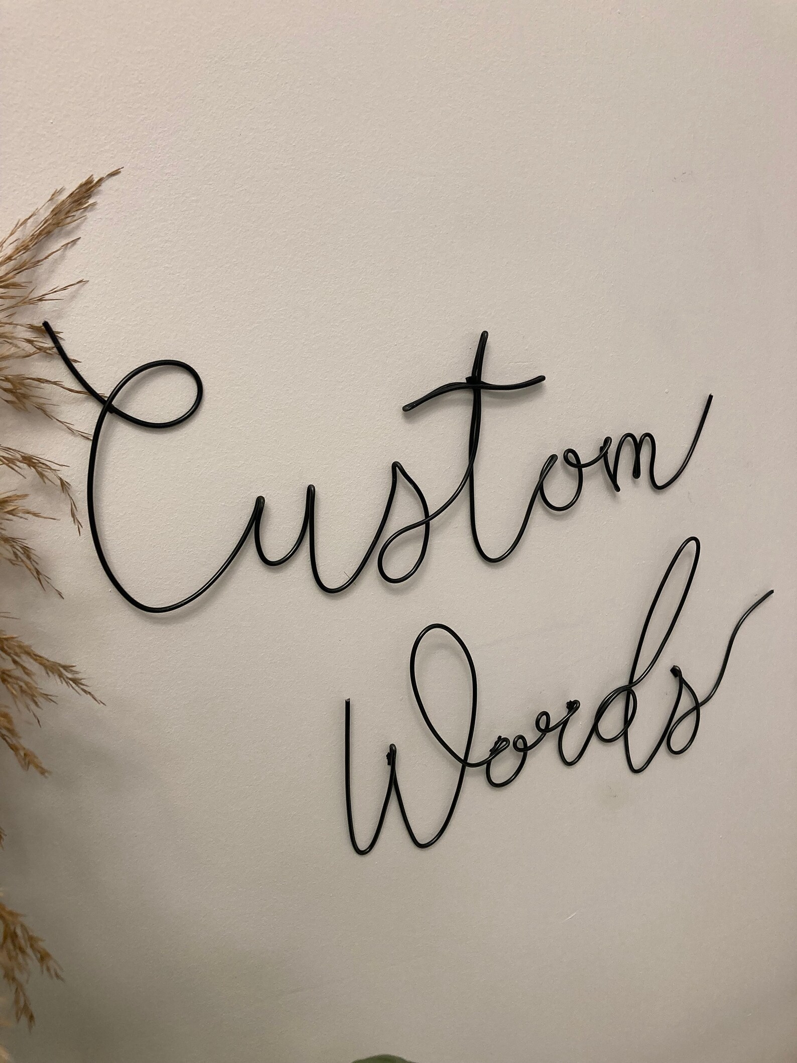 Custom Words Wire Art Wall Sign, Personalized Wire Art, Besqoke Wire ...