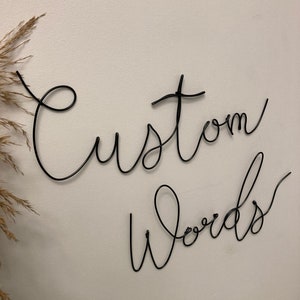 Custom Words Wire Art Wall Sign, Personalized Wire Art, Besqoke Wire ...