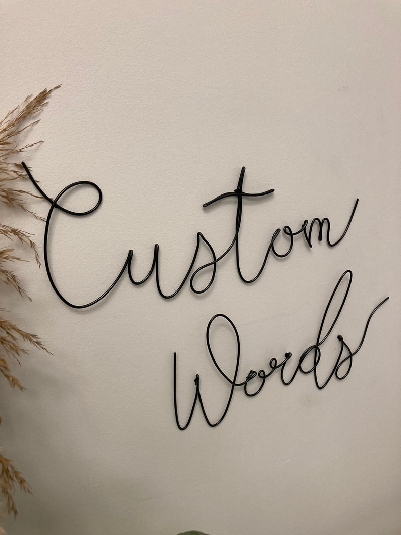 Custom Words Wire Art Wall Sign Personalized Wire Art - Etsy