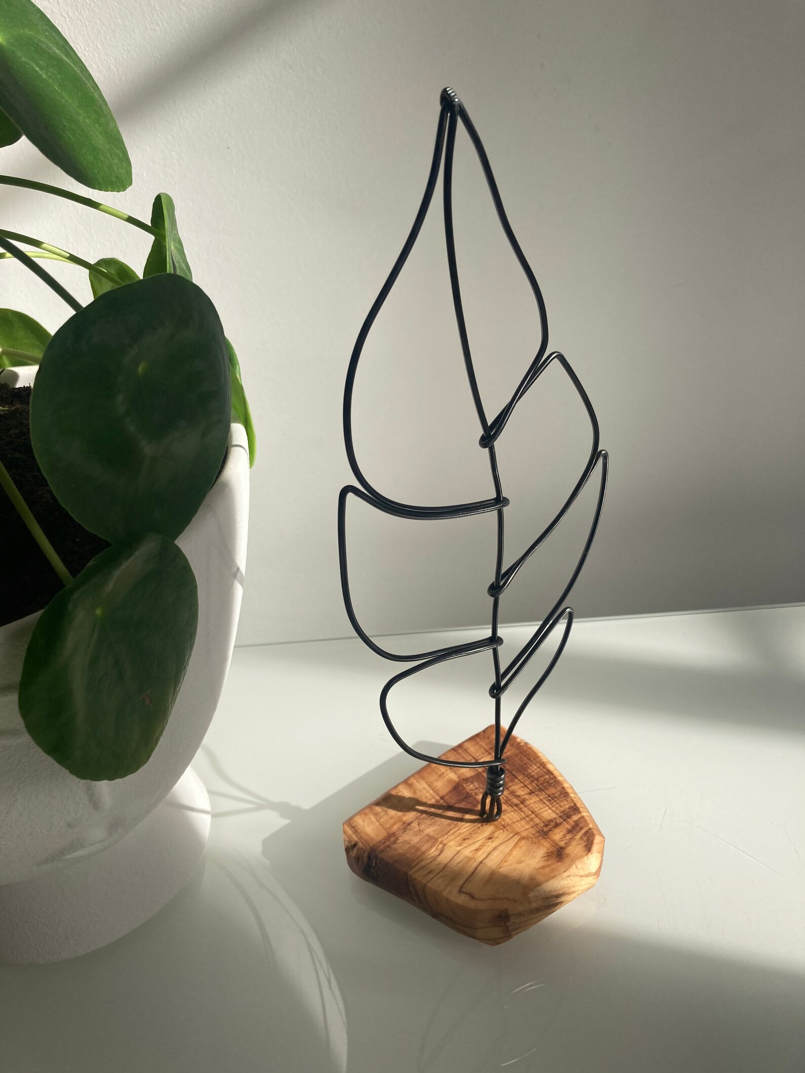 Wire Art Leaf Metal Leaf Desk Decor Office Decor Home - Etsy