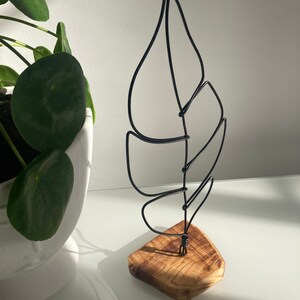 Wire Art Leaf, Metal Leaf, Desk Decor, Office Decor, Home Decor, Table ...