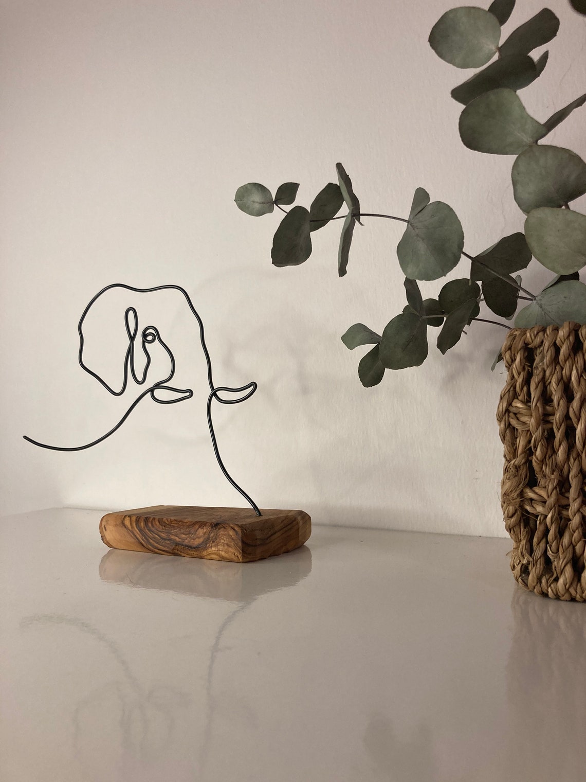 Wire Art Elephant /wire Art Sculpture/handmade/abstract/love/tabletop ...