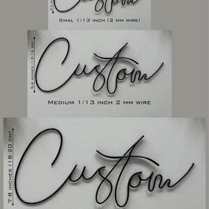 Custom Words Wire Art Wall Sign, Personalized Wire Art, Besqoke Wire ...