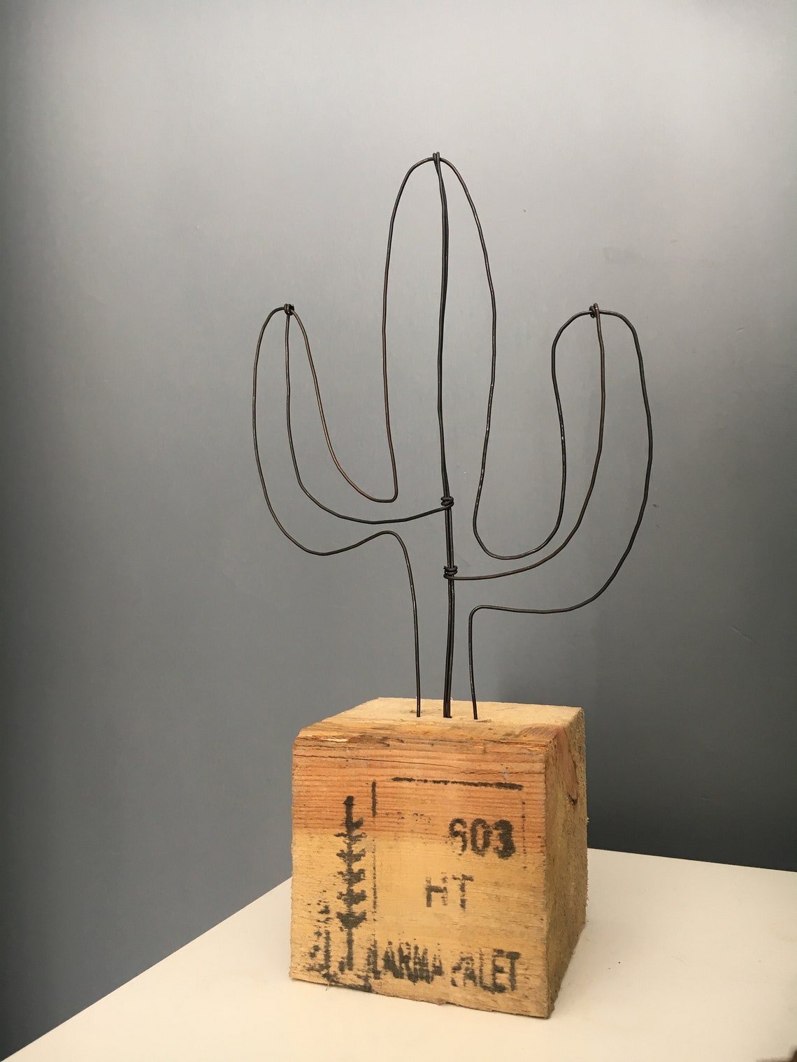 Wire Art - Cactus / Succulents Decor Metal / Handmade / Tabletop Decor ...