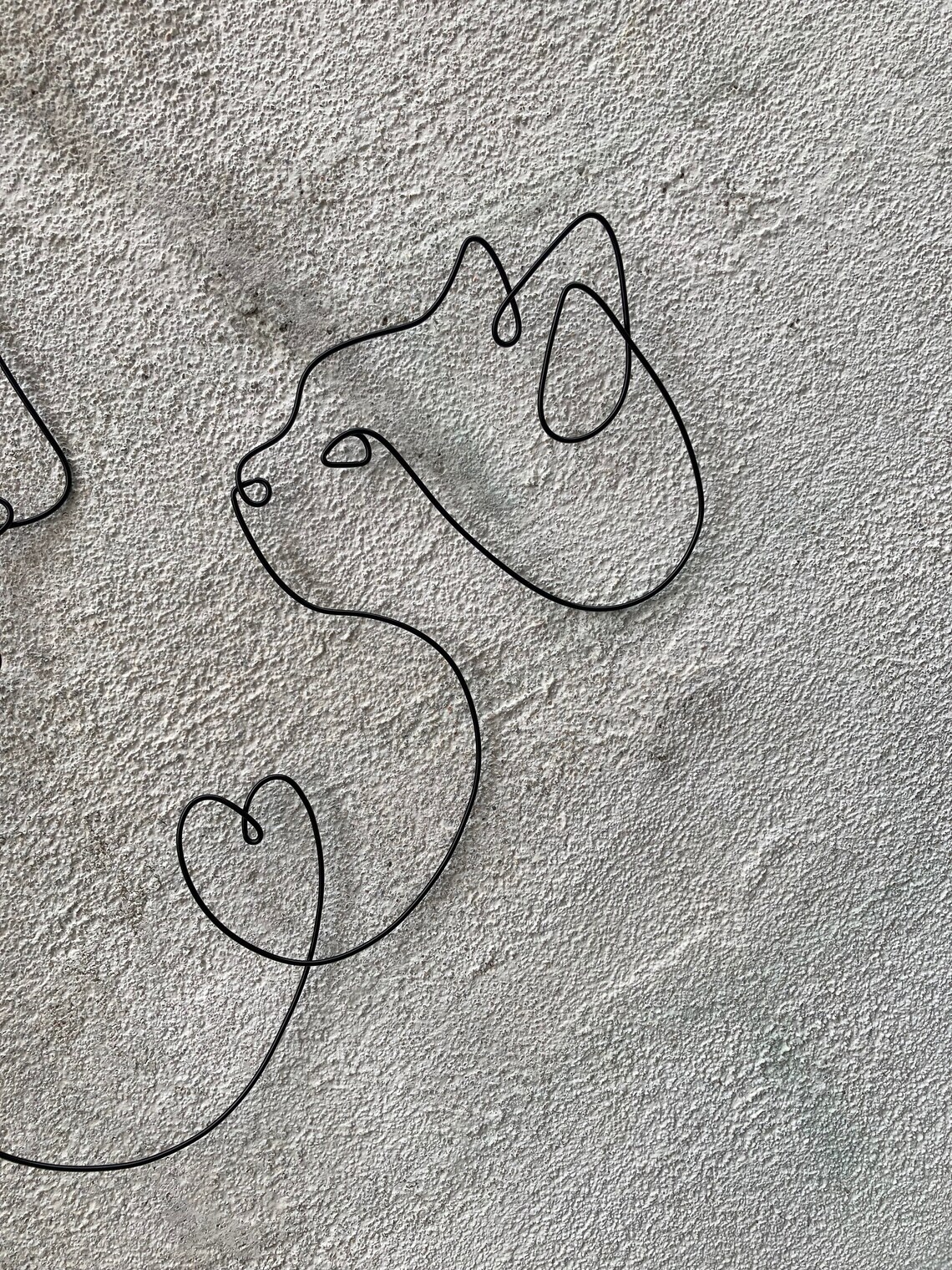 Wire Art Cat Lovers Wall Hanging Wire Sculpture of Abstract | Etsy