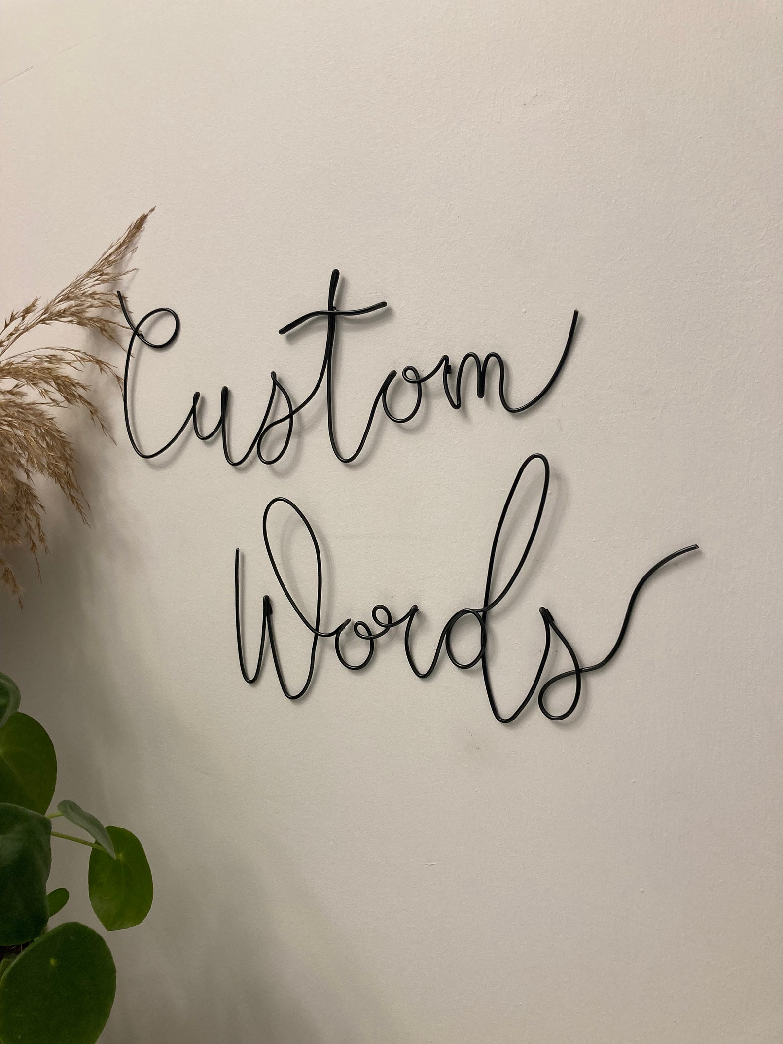 Custom Words Wire Art Wall Sign, Personalized Wire Art, Besqoke Wire ...