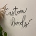 Custom Words Wire Art Wall Sign, Personalized Wire Art, Besqoke Wire ...