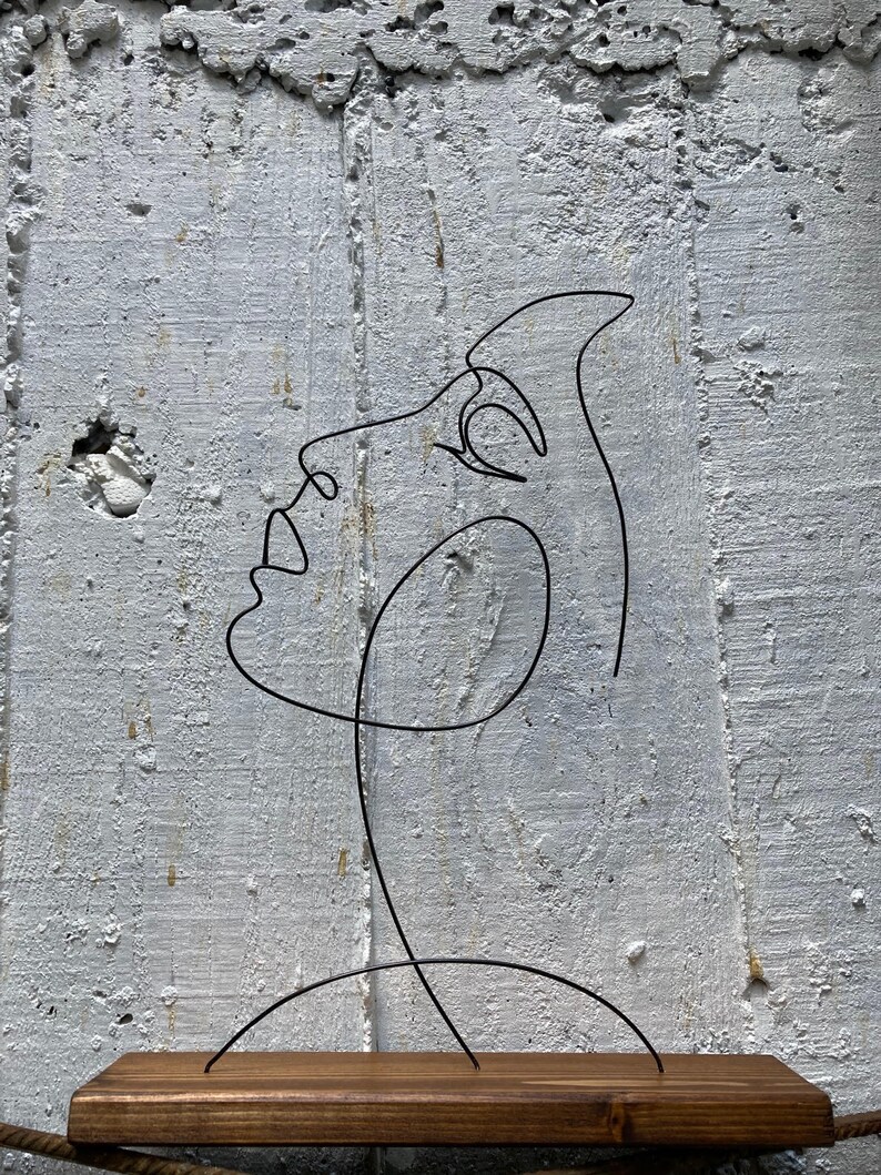 Wire Art Woman Love Line Wall Art Woman Metal Wall Art | Etsy