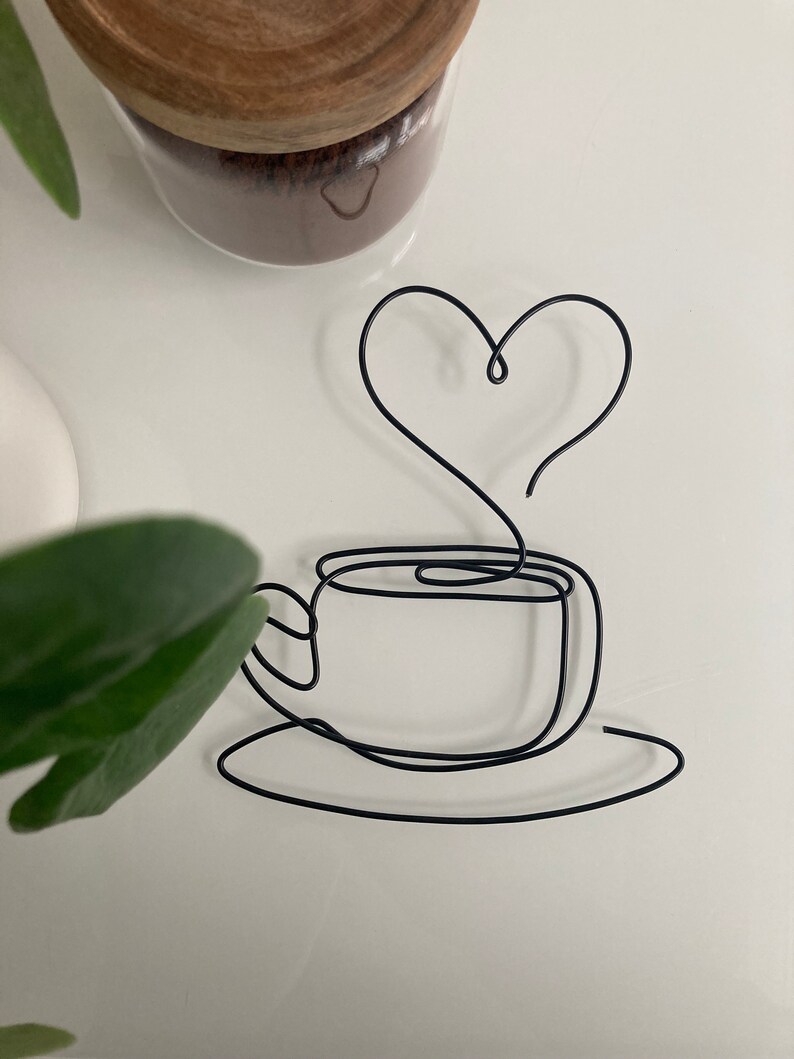 Wire Art Coffee Wall Sign Coffee Bar Wall Decor Kitchen Wall - Etsy