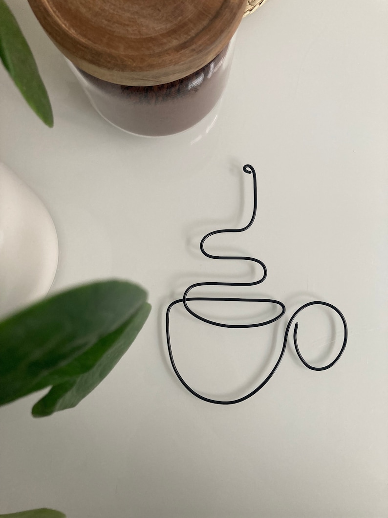 Wire Art Coffee Wall Sign Coffee Bar Wall Decor Kitchen Wall | Etsy