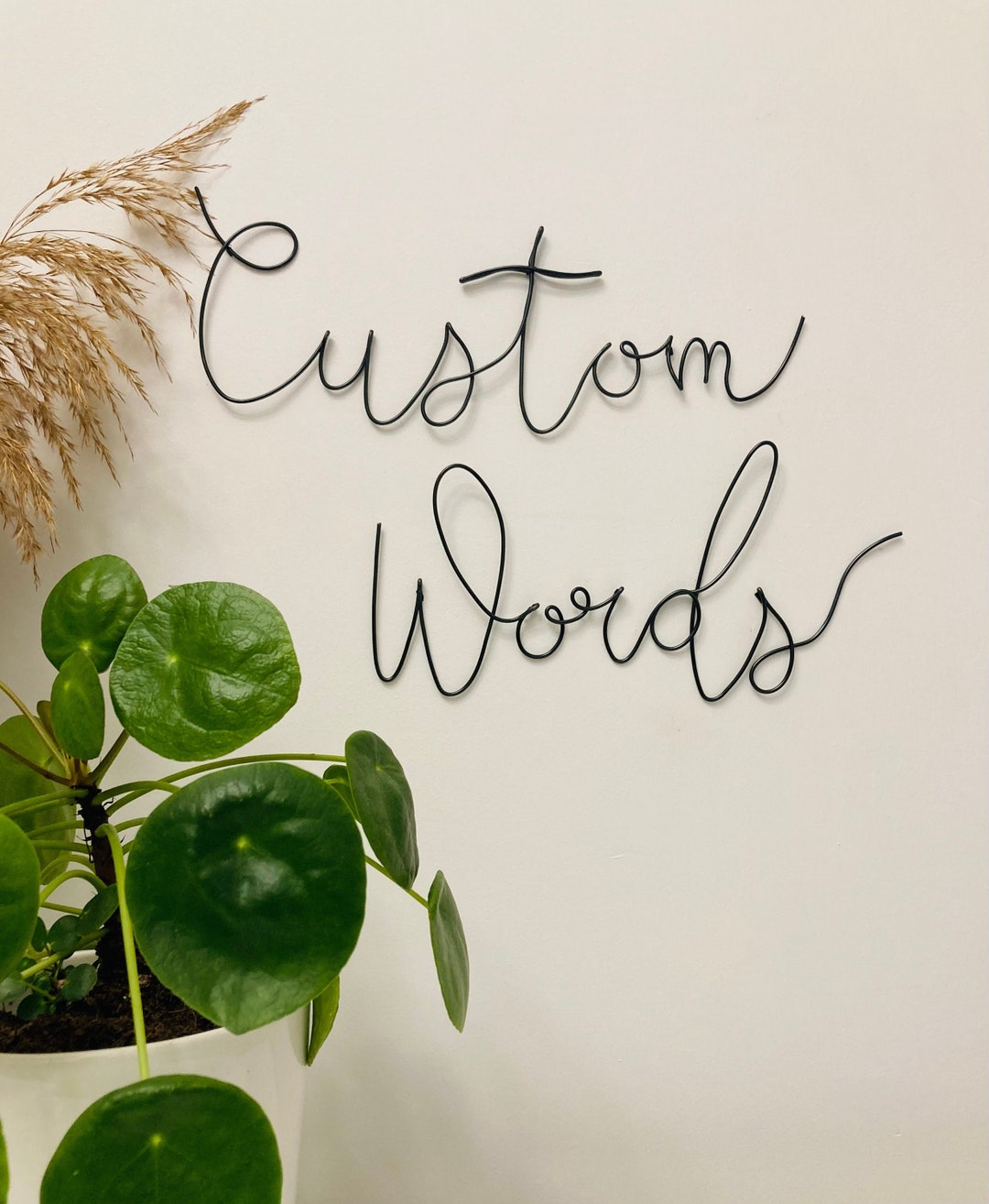 Custom Words Wire Art Wall Sign, Personalized Wire Art, Besqoke Wire ...