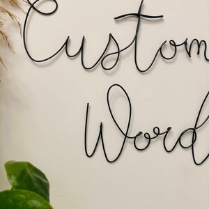 Custom Words Wire Art Wall Sign, Personalized Wire Art, Besqoke Wire ...