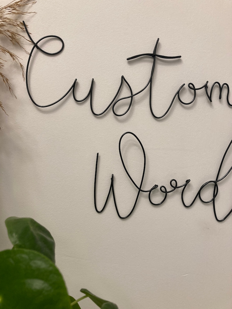 Custom Words Wire Art Wall Sign Personalized Wire Art - Etsy