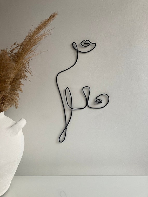 Wire Art Wall Hanging Woman Sculpture Woman Metal Wall Art Metal Sculpture Wall Art Wire Art Abstract Christmas Gift Gift for Her Etsy
