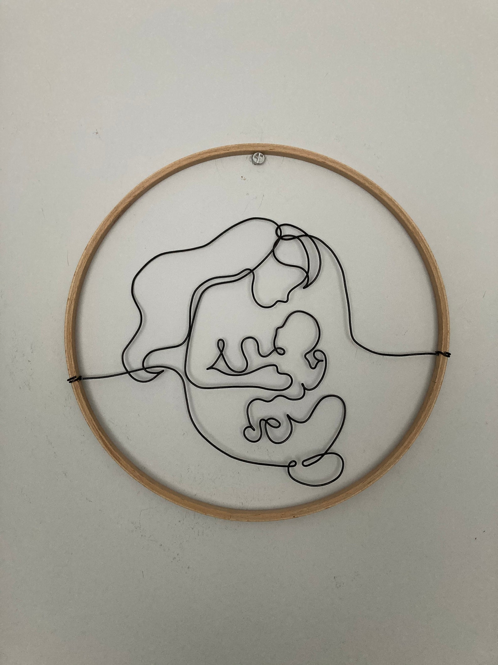 Wire Art Sculpture Mom and Baby/wire Art - Etsy
