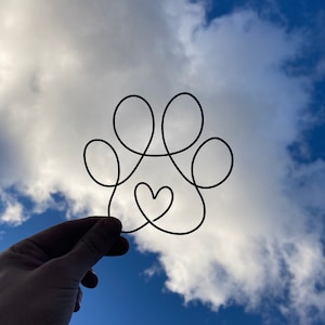 Woof Sign Wire Art Wall Decor, 3 Pieces Woof Heart Paw Set, for Dog ...