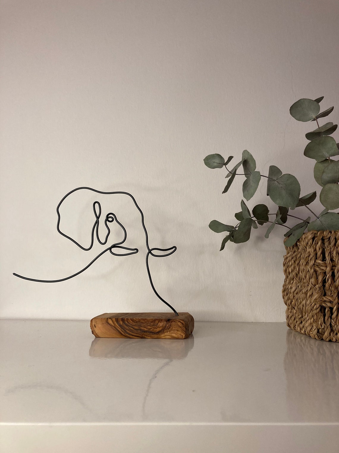 Wire Art Elephant /wire Art Sculpture/handmade/abstract/love/tabletop ...