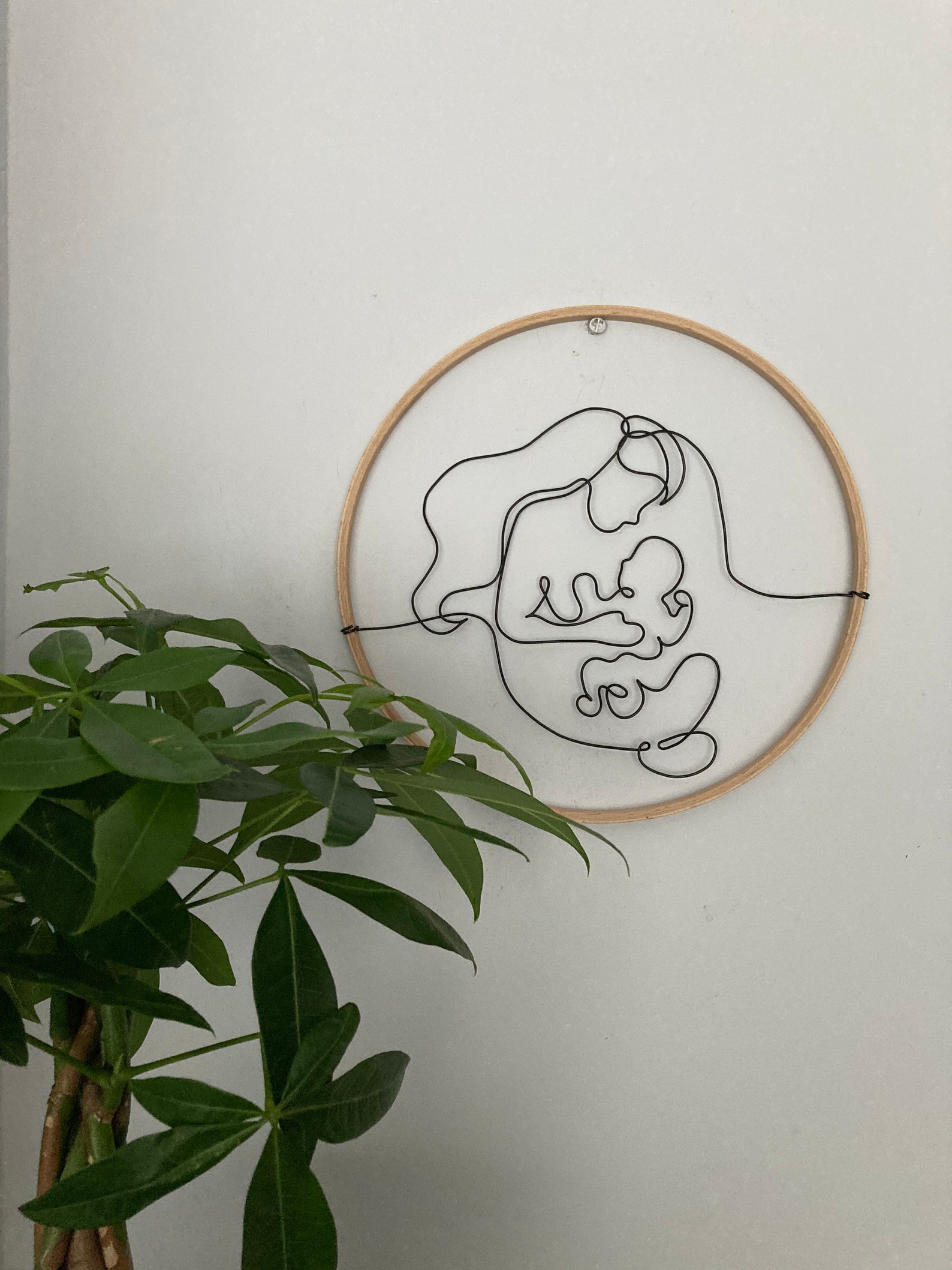 Wire Art Sculpture Mom and Baby/wire Art - Etsy