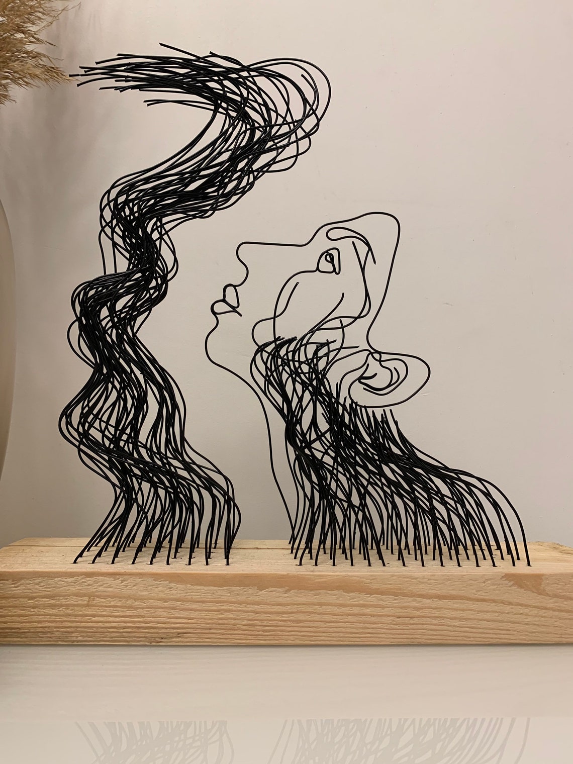 Wire Art Abstract Sculpture Woman Metal Art Office Decor | Etsy