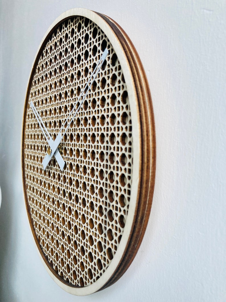 Rattan Wall Clock Farmhouse Wall Clock Unique Wall Clock - Etsy