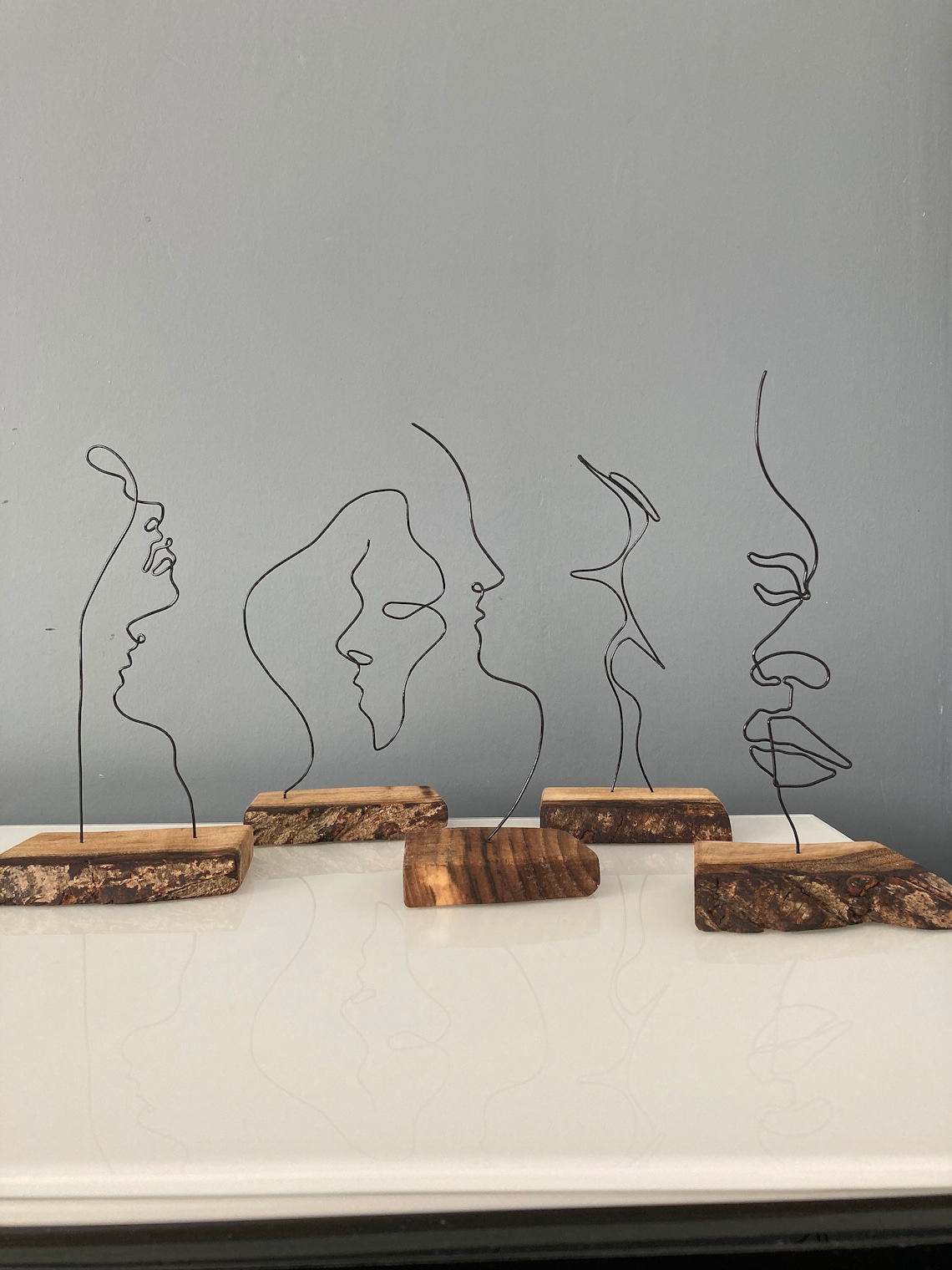 Wire Art Sculpture/handmade/abstract/love/tabletop Decor Wire Art ...