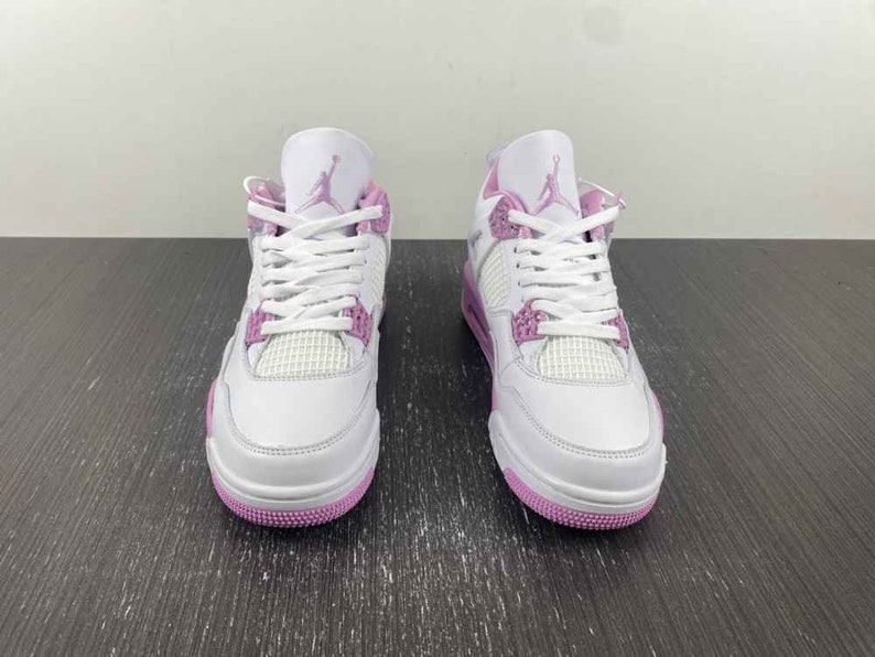 GIFT Jordan 4 White Pink Oreo Sneaker, Shoes for Men, Shoes for Women ...