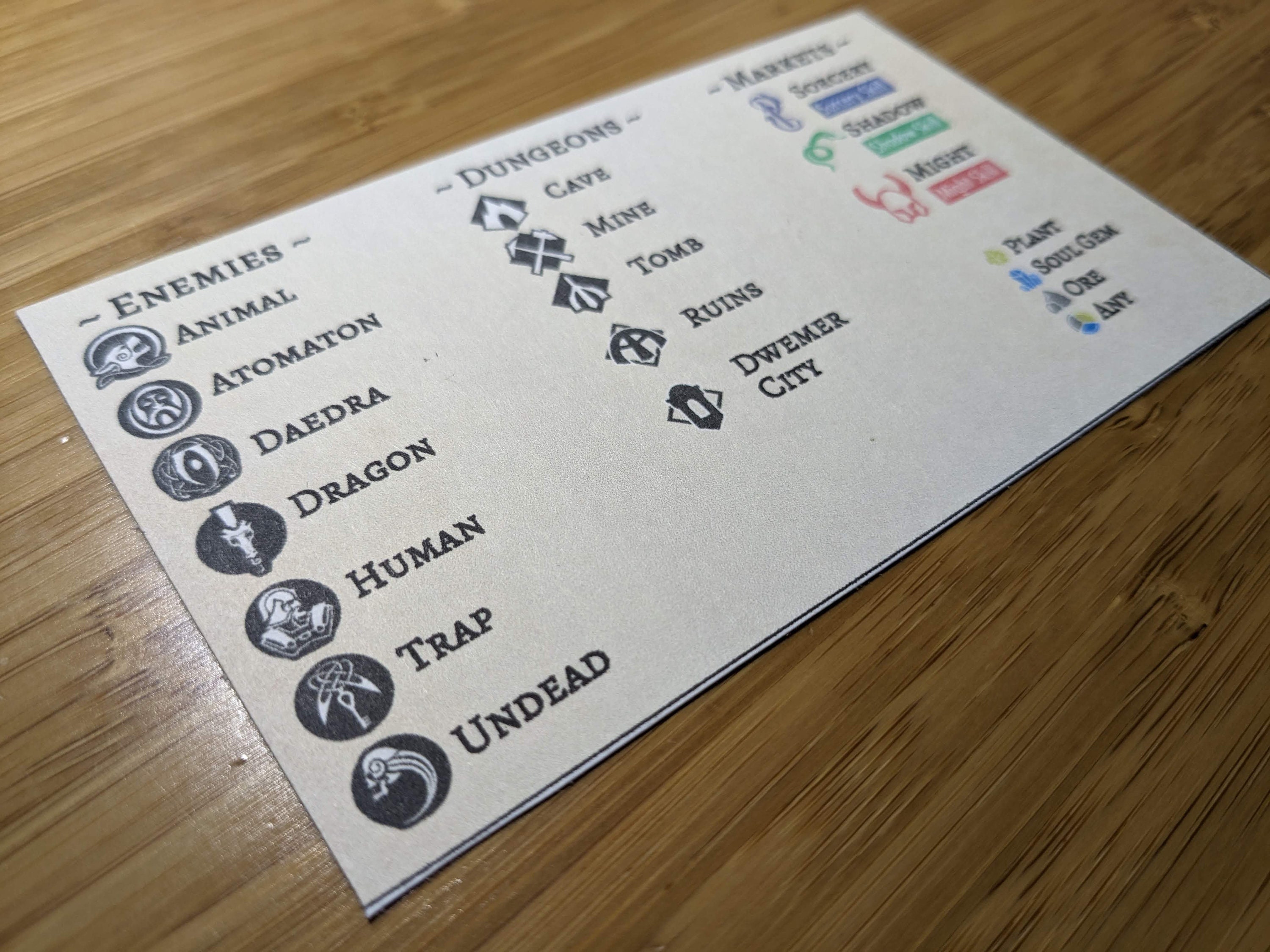 Helpful Card Holder Set for Elder Scrolls V: Skyrim – the Adventure ...