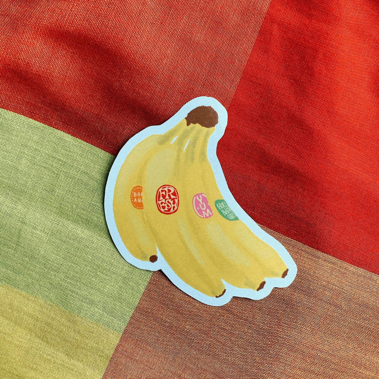 Banana Waterproof Vinyl Sticker, Fruit Sticker, Laptop Decal - Etsy