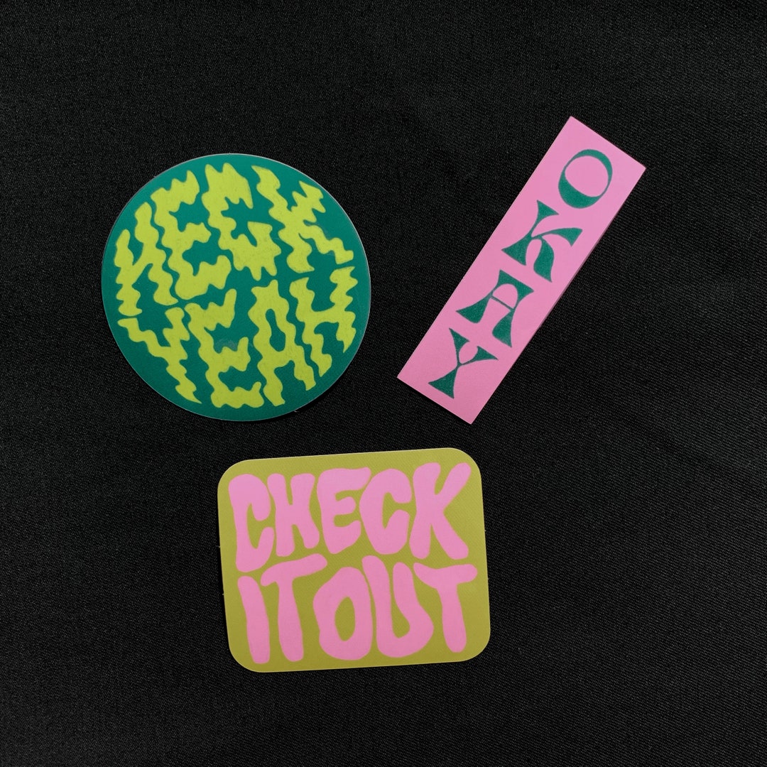 Funky Words Stickers 3 Pack - Vinyl Waterproof Laptop Decals - Etsy