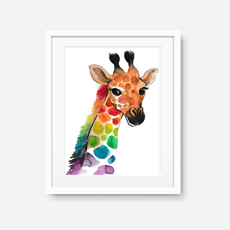 Watercolour Animals ART PRINT POSTER Contemporary Modern - Etsy