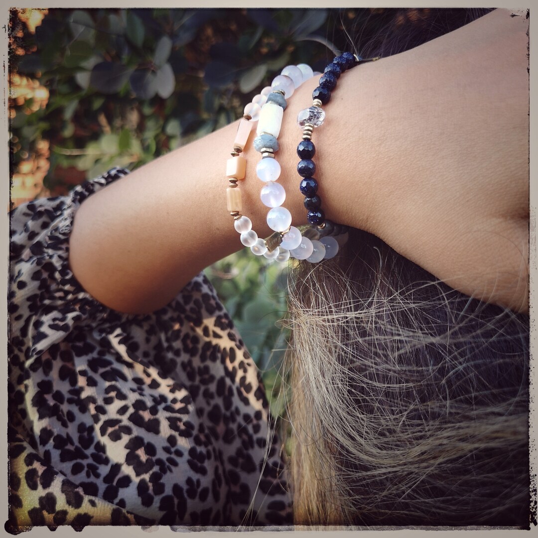 Sunstone Quartz Bracelet KAIA BRACELET / / Vintage Cubed Sunstone ...