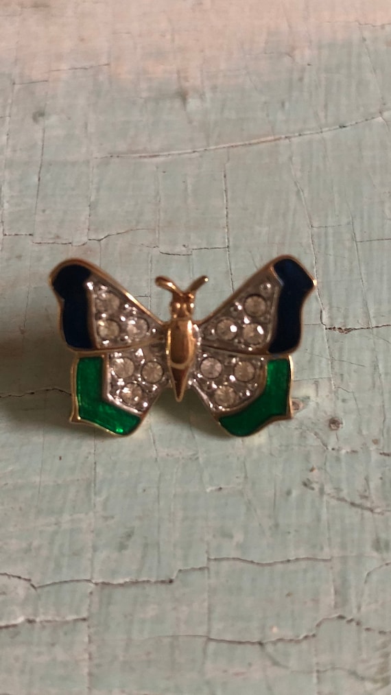Carolee Whimsical Butterfly Clear Rhinestone Vintage … - Gem
