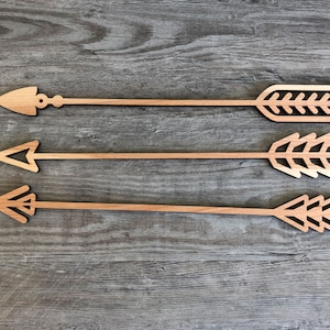 Set of 3 Wooden Arrow Nursery Decor, Modern Wood Arrow Wall Art From ...