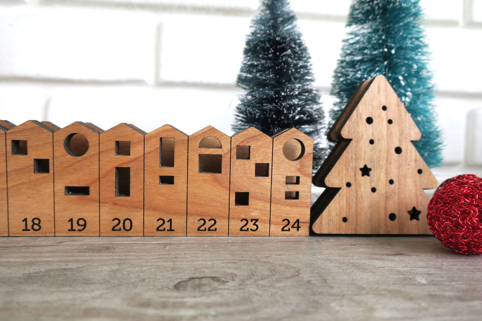 Wooden Advent Calendar for Kids or Adults Wood Hygge - Etsy