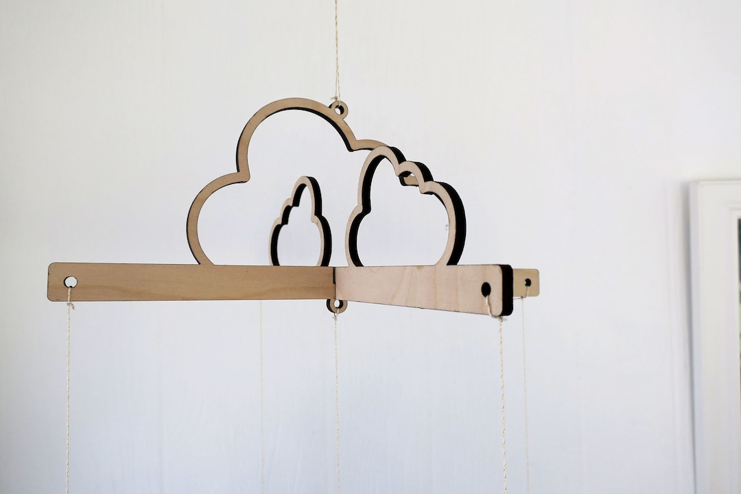 Cloud Baby Mobile Hanger for the Nursery, Eco-friendly DIY Woodland ...