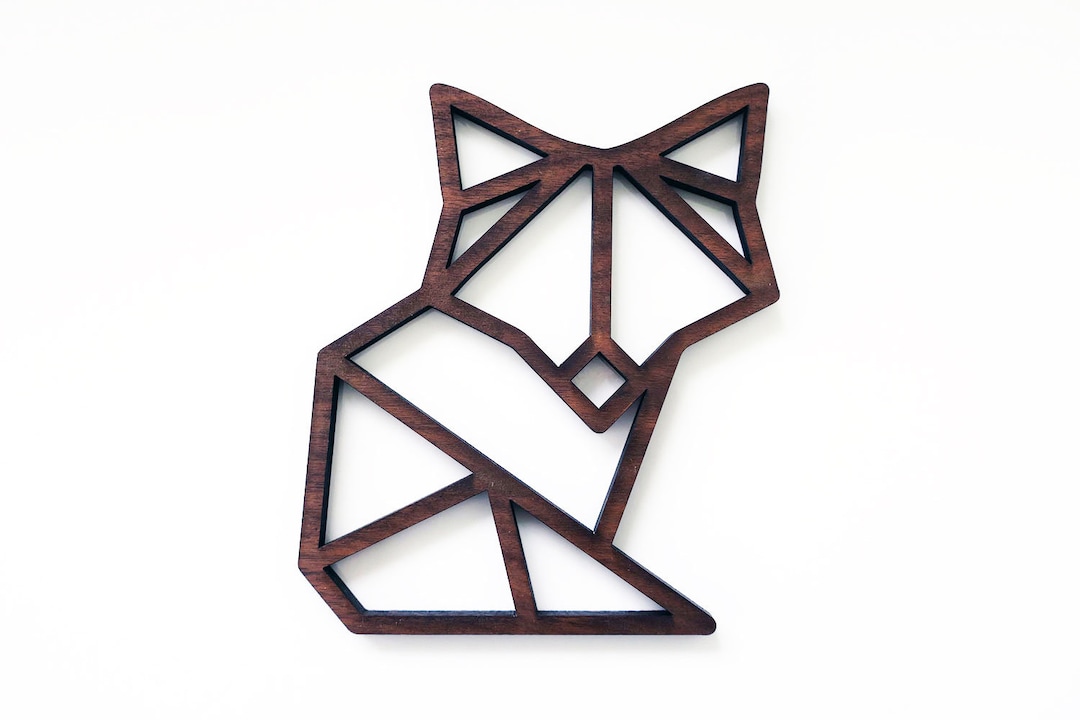 Flin the Fox, Wooden Geometric Fox Wall Decor, College Dorm Decor ...
