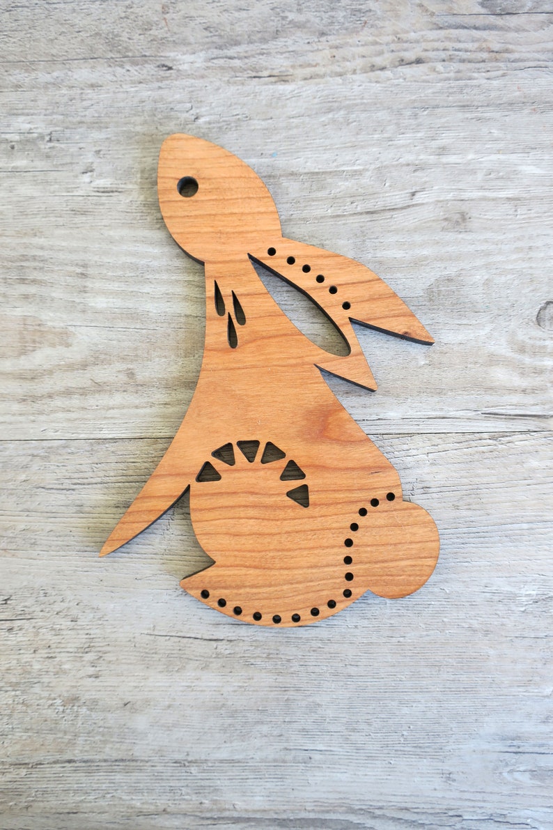 Scandinavian Folk Art Bunny Woodland Nursery Decor Wooden - Etsy