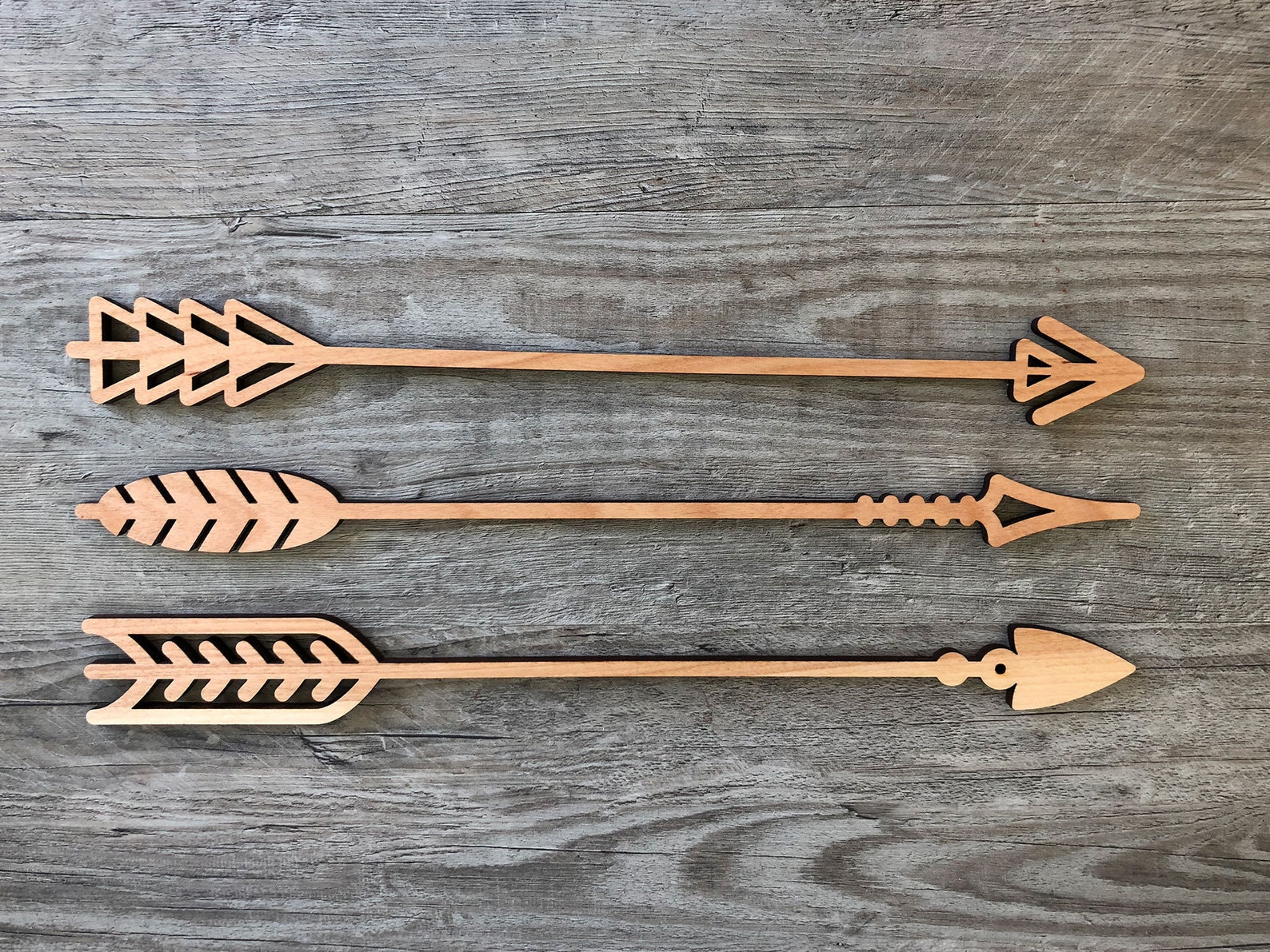 Set of 3 Wooden Arrow Nursery Decor, Modern Wood Arrow Wall Art From ...