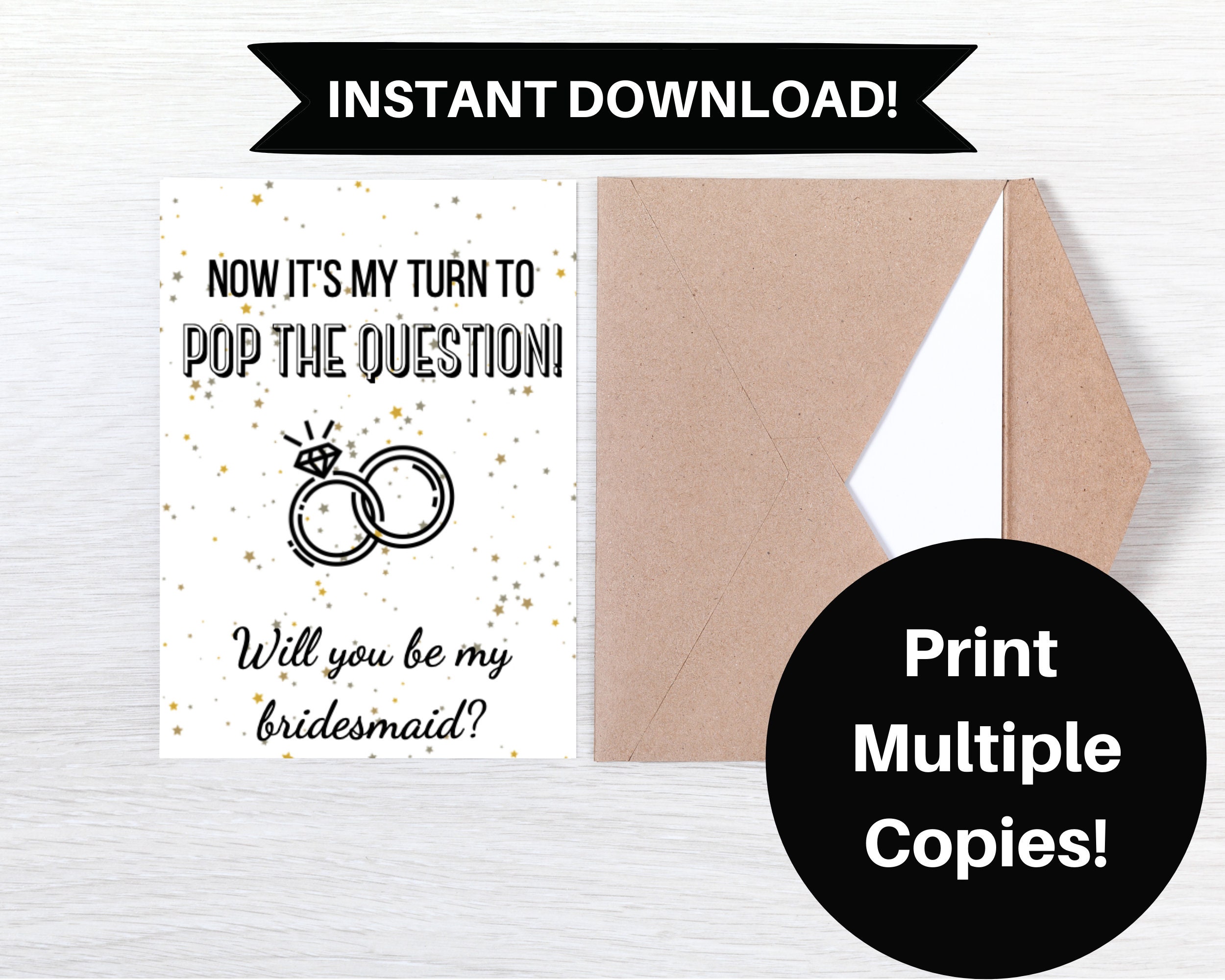 Now It's My Turn to Pop the Question Bridesmaid Proposal - Etsy