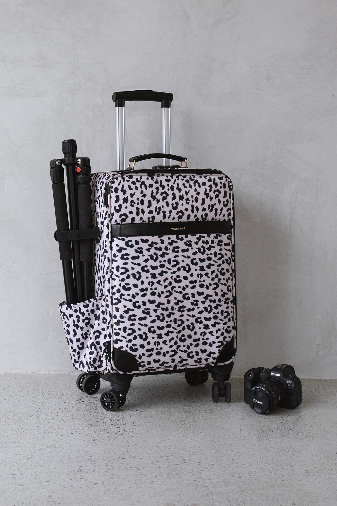 Miyah Roller Camera Bag/case, Leopard Camera Suitcase - Etsy
