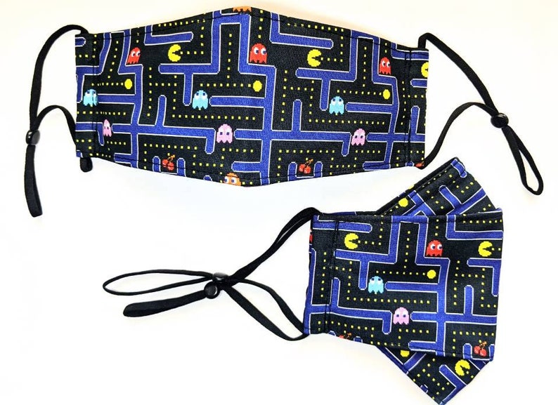 Kids, Medium & Large Adult Size 3D Face Mask, Cartoons, 3 Layers, 100% ...