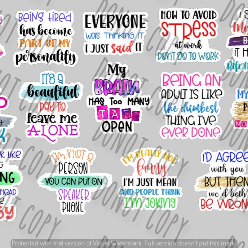 Snarky Stickers - Etsy